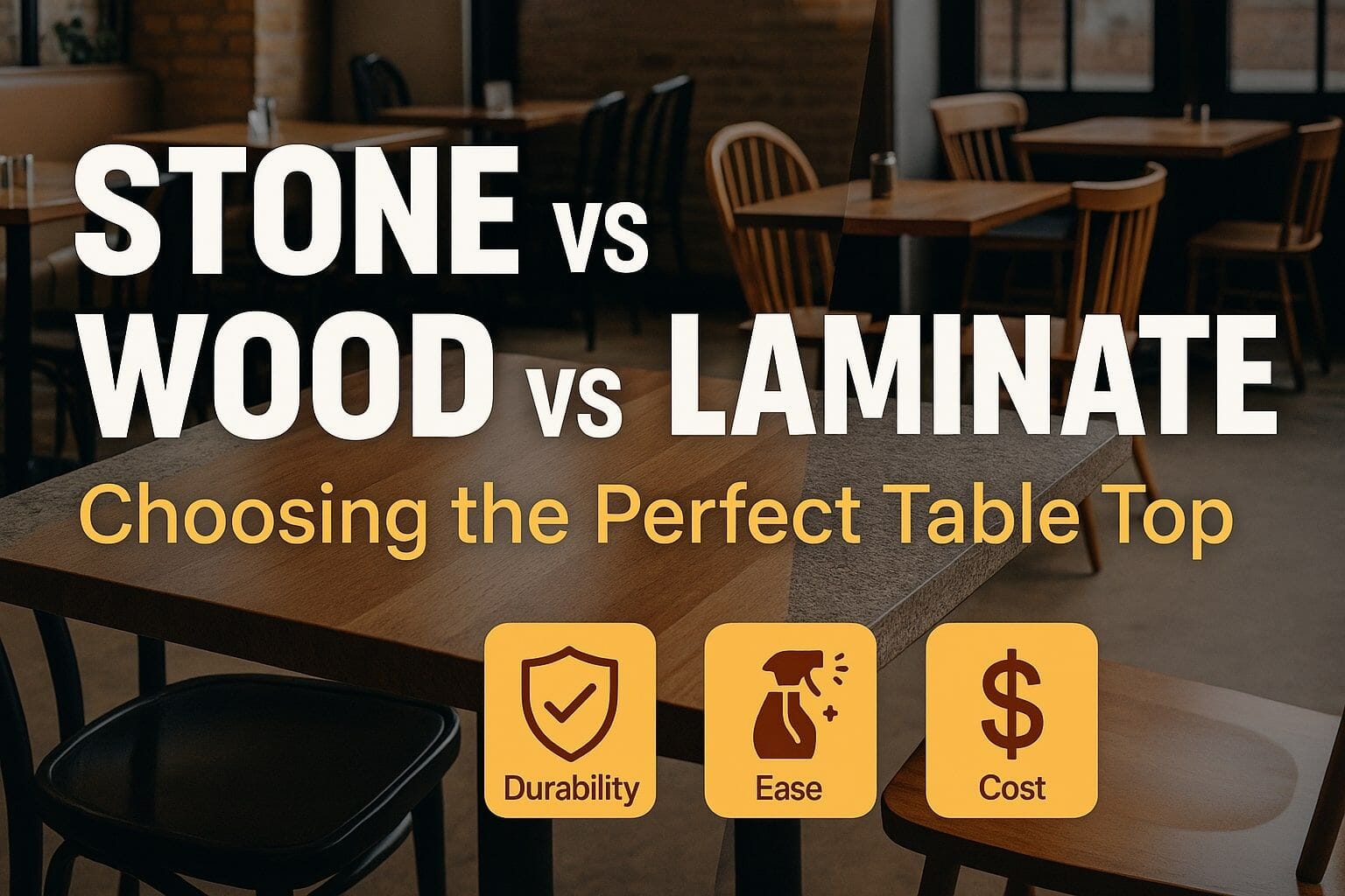 How to Choose the Right Restaurant Table Top — Materials & Design Tips