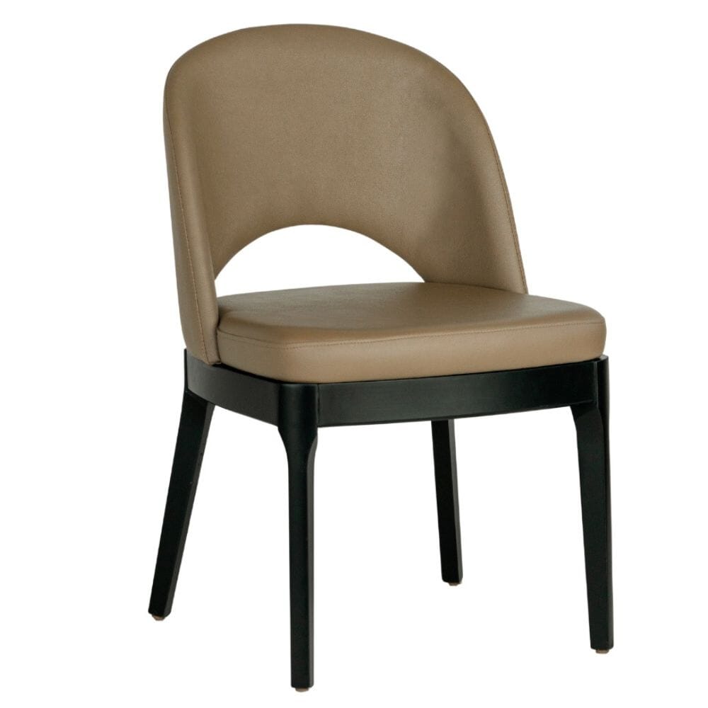 Ruby Modern Black Finish Wood Restaurant Chair
