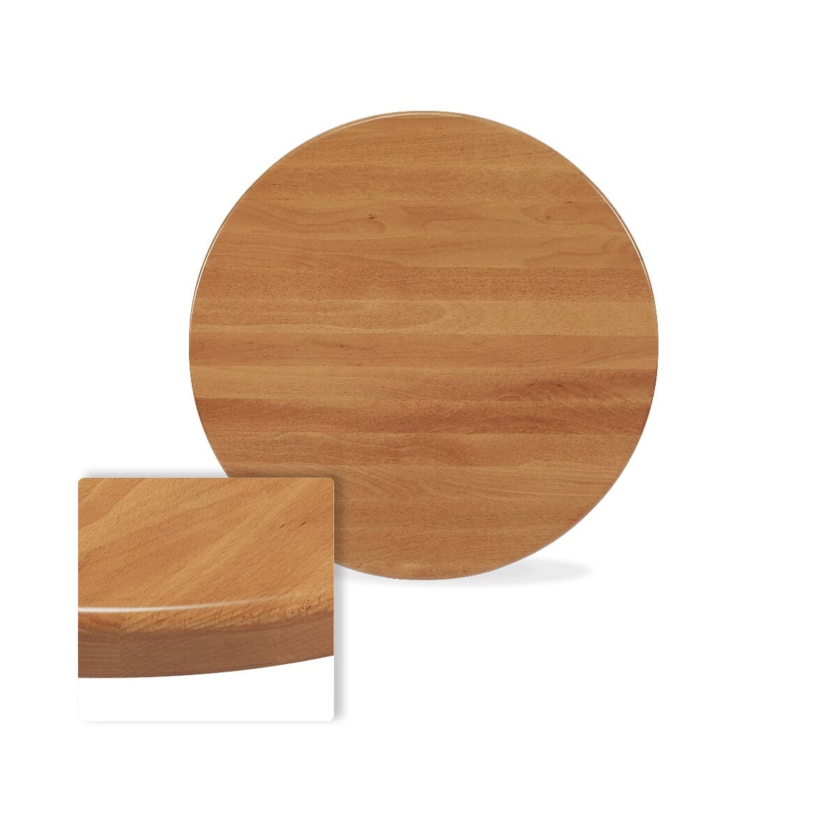 Solid Beech Wood Table Top in Natural