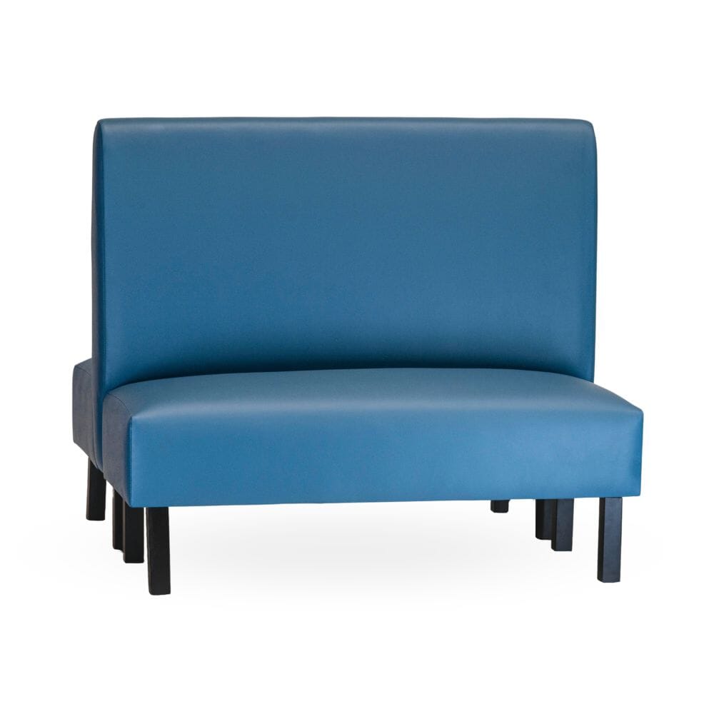 Custom Standard Style Restaurant Double Booth With Wood Legs