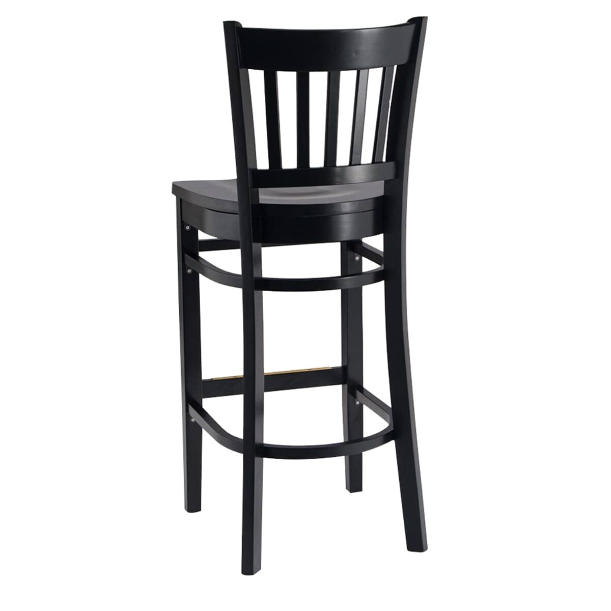 Walnut Wood Vertical-Back Commercial Bar Stool for Commercial Use