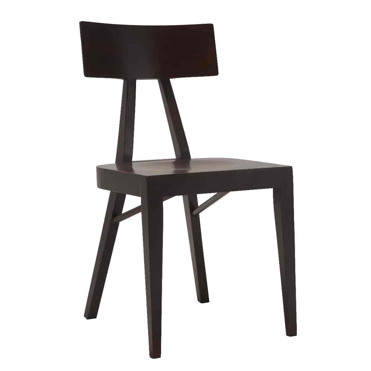 Solid Wood Contemporary Restaurant Chair in Espresso