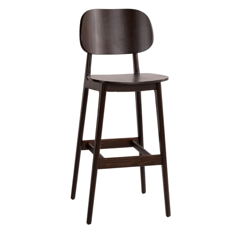 Milly Wood Restaurant Bar Stool in Walnut