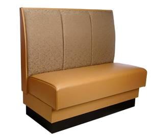 Three Channel Back Restaurant Booth