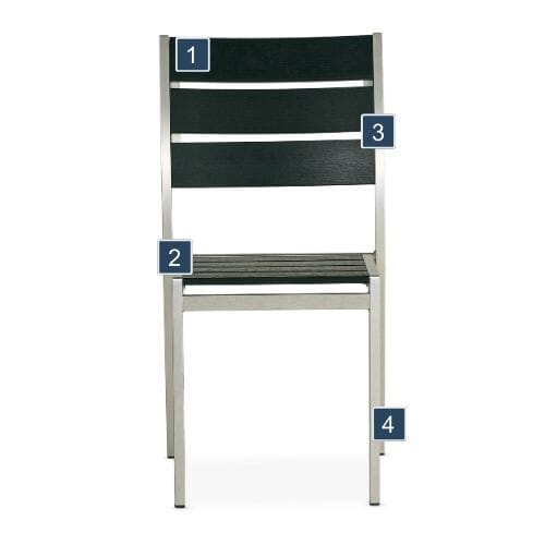 Restaurant Stackable Aluminum Chair - Outdoor Style