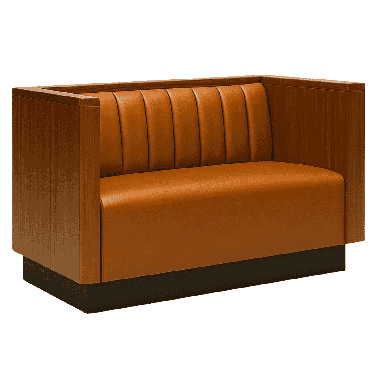 Alto Modern Restaurant Booth with Vertical Channel Back