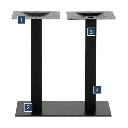 Restaurant Table Base – Durable Black Metal – Outdoor