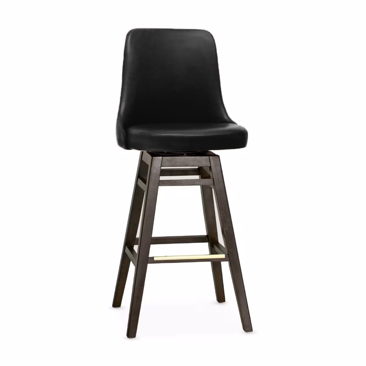 Finn Wood Restaurant Swivel Bar Stool - Upholstered Indoor
