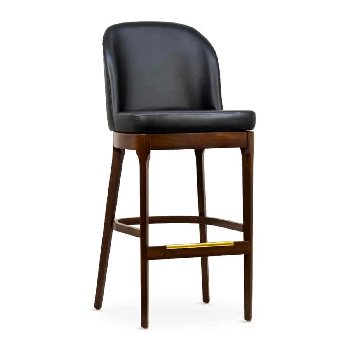 Grace Modern Upholstered Quick-Ship Wood Restaurant Bar Stool