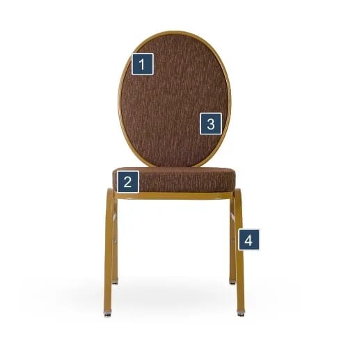 Orion Oval Stackable Aluminum Banquet Chair