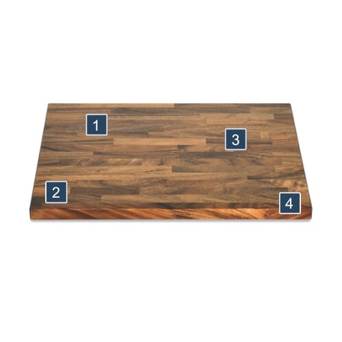 Restaurant Table Top - Solid Walnut & Durable Wood Frame