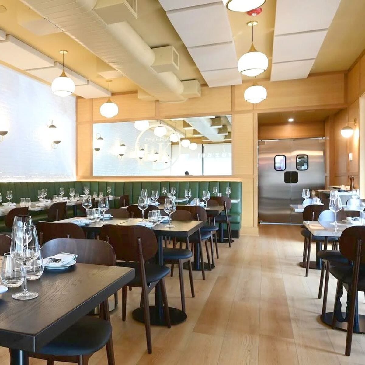 Lola Fully Upholstered Wood Restaurant Chair in Walnut Finish