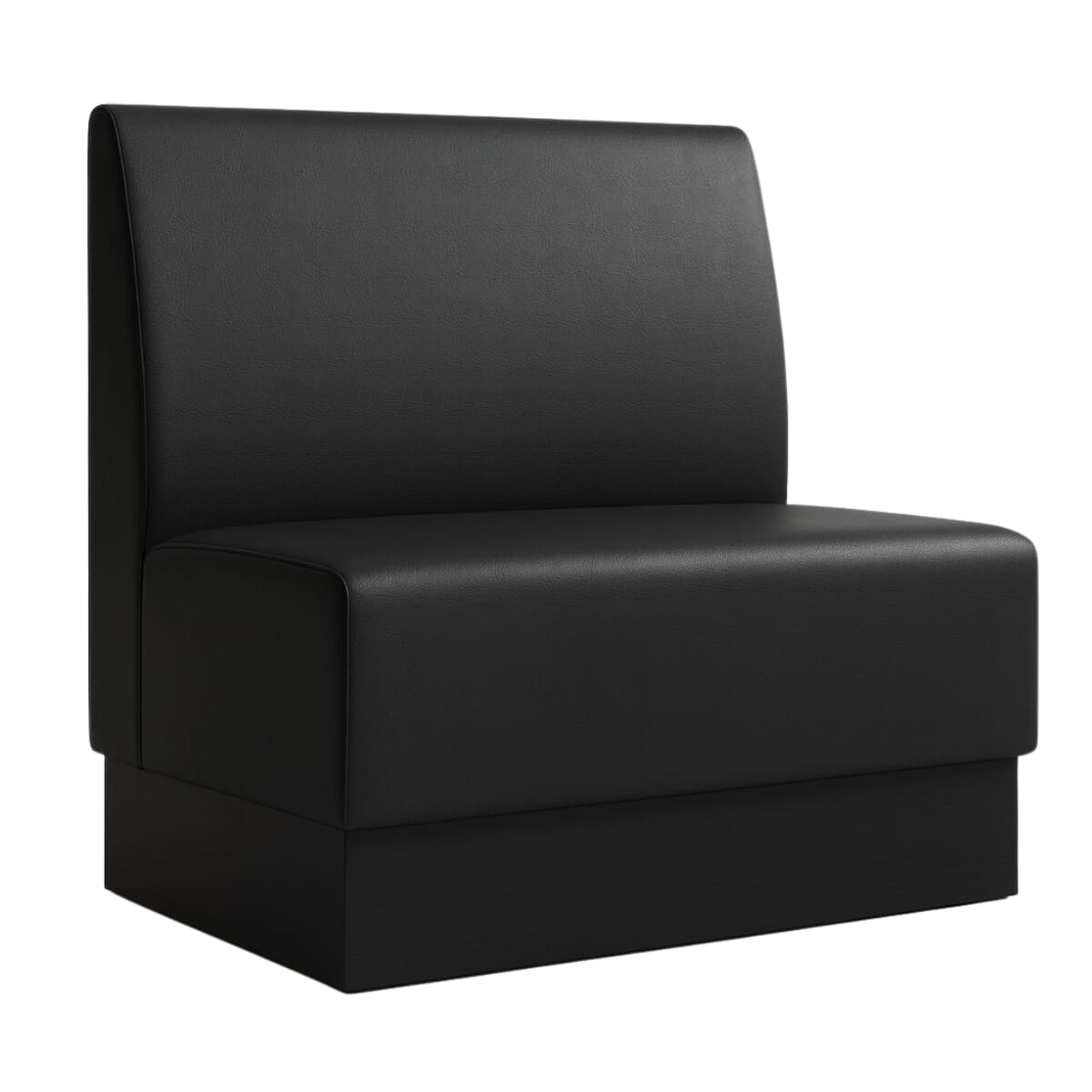 Quick Ship Hannah Modular Black Restaurant Booth - 2 Seater