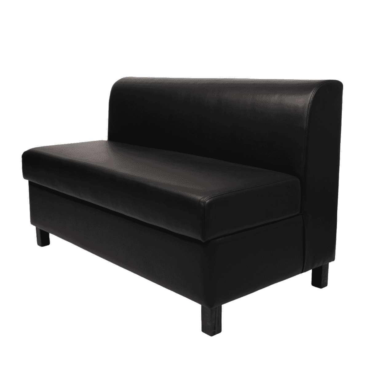 Quick Ship Adele Restaurant Booth With Black Vinyl